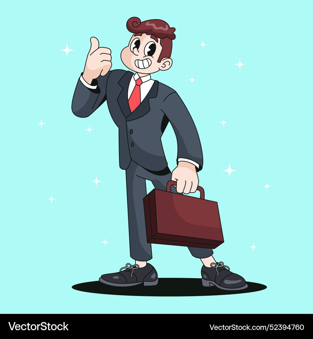 Hand drawn lawyer cartoon Royalty Free Vector Image