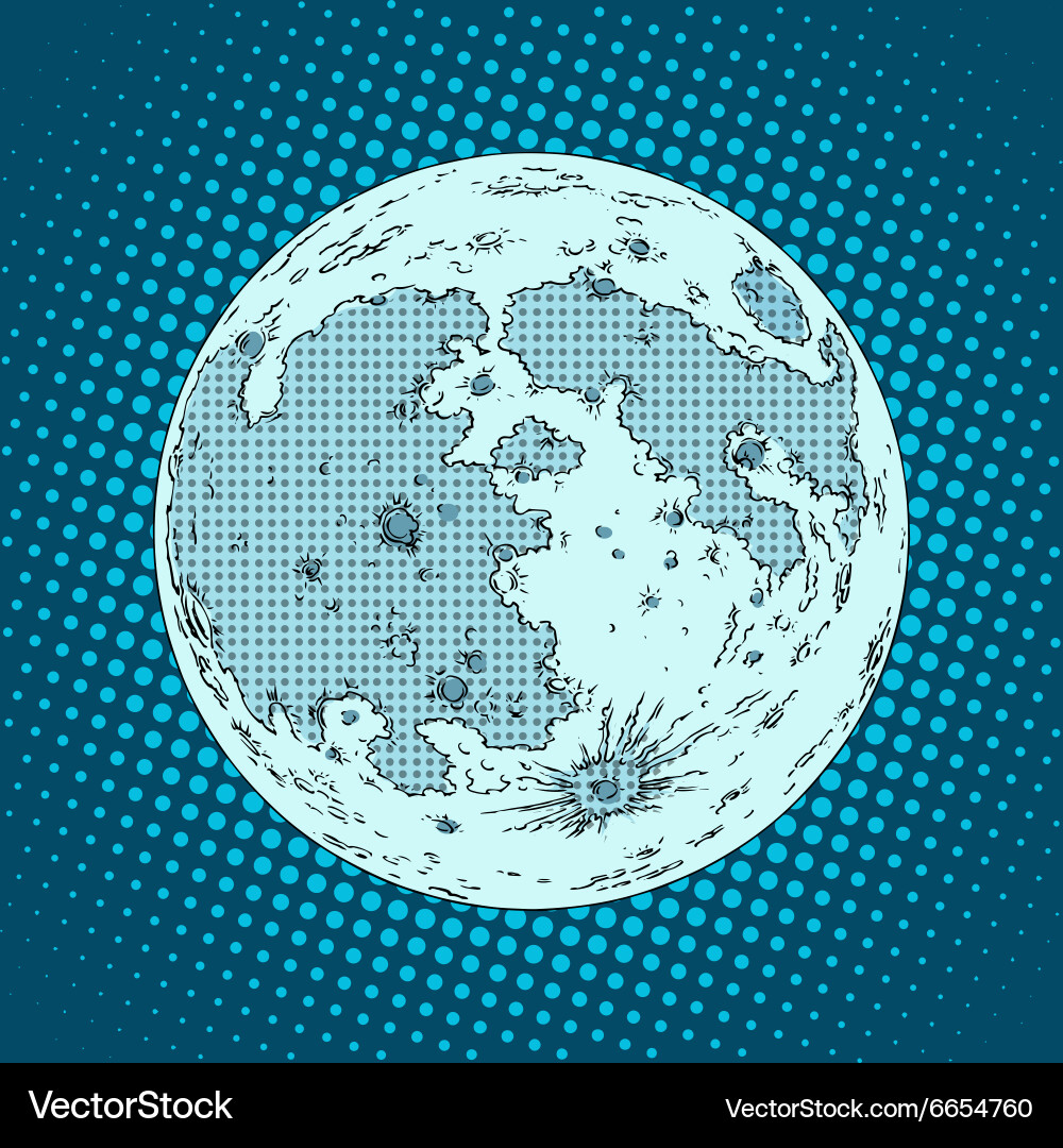Moon satellite planet Royalty Free Vector Image