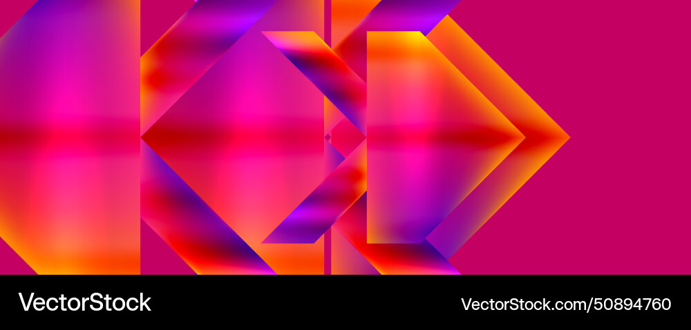 Neon colorful geometric shapes Royalty Free Vector Image