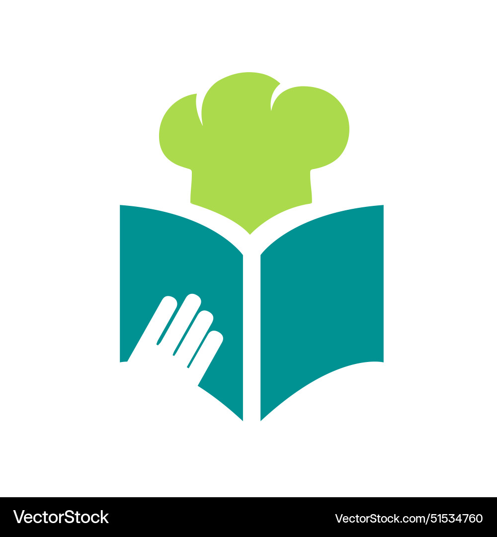 Simple recipe cookbook logo graphic design Vector Image