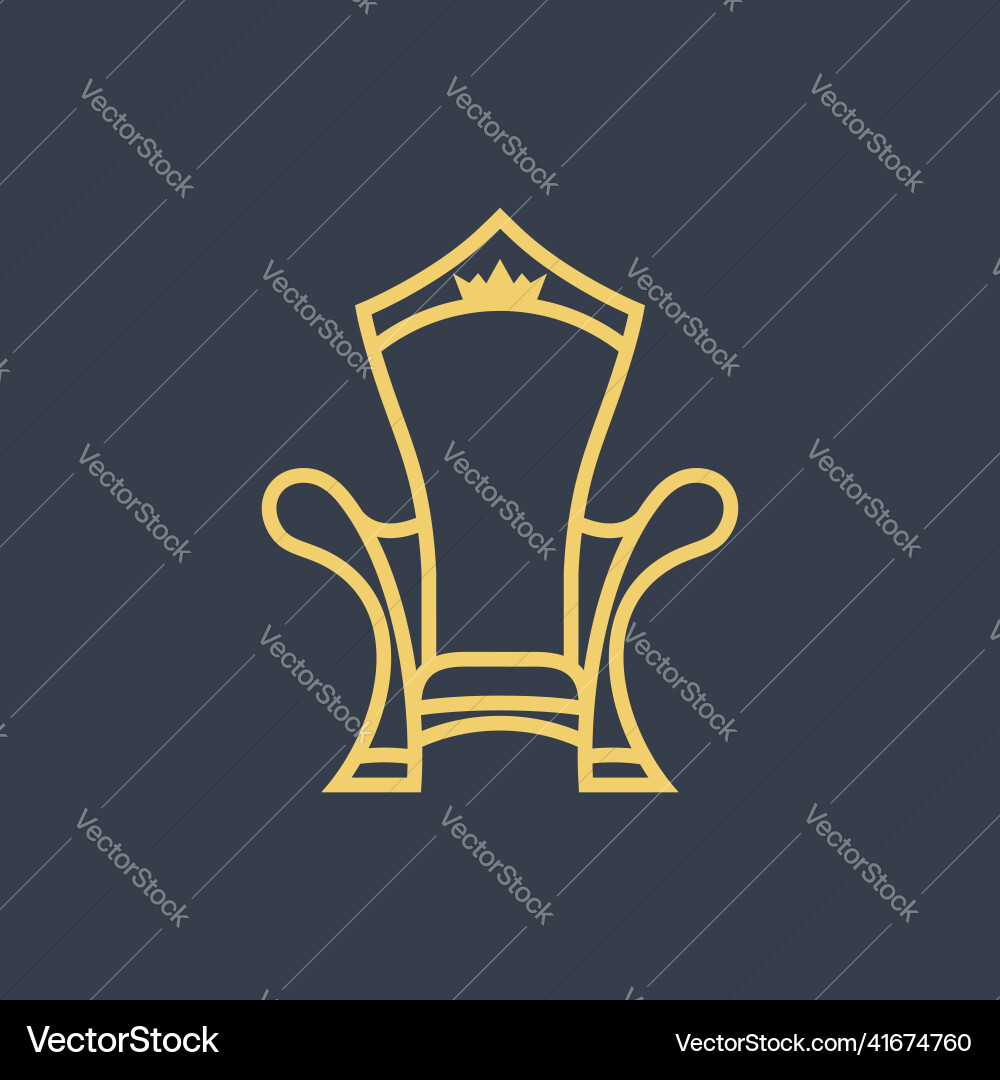 Throne of the king Royalty Free Vector Image - VectorStock