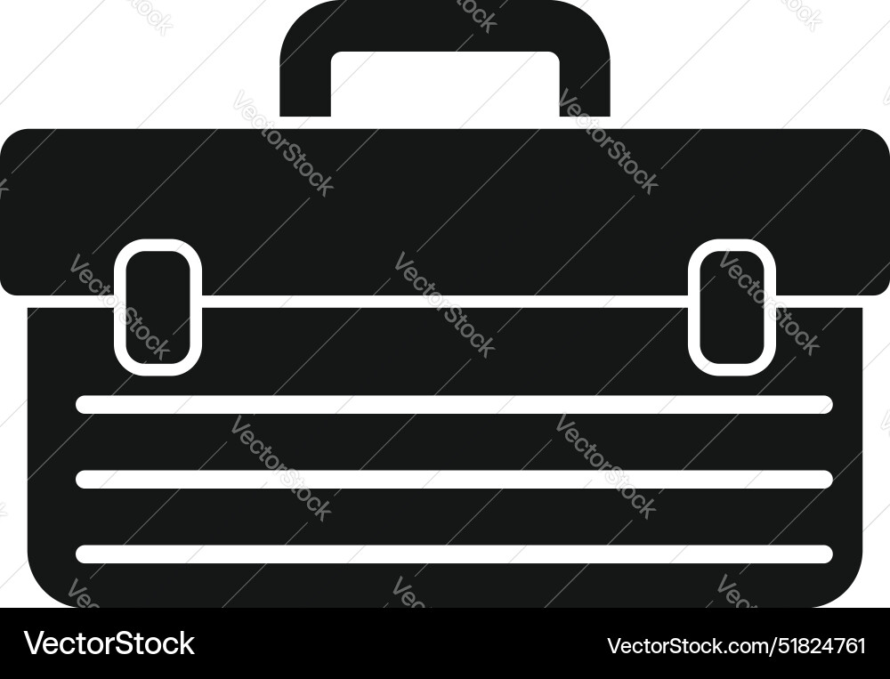 Black toolbox icon for holding repairing Vector Image