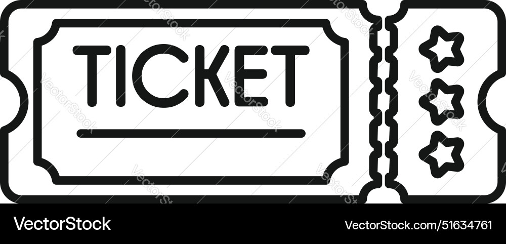 Blank ticket icon representing event entry Vector Image
