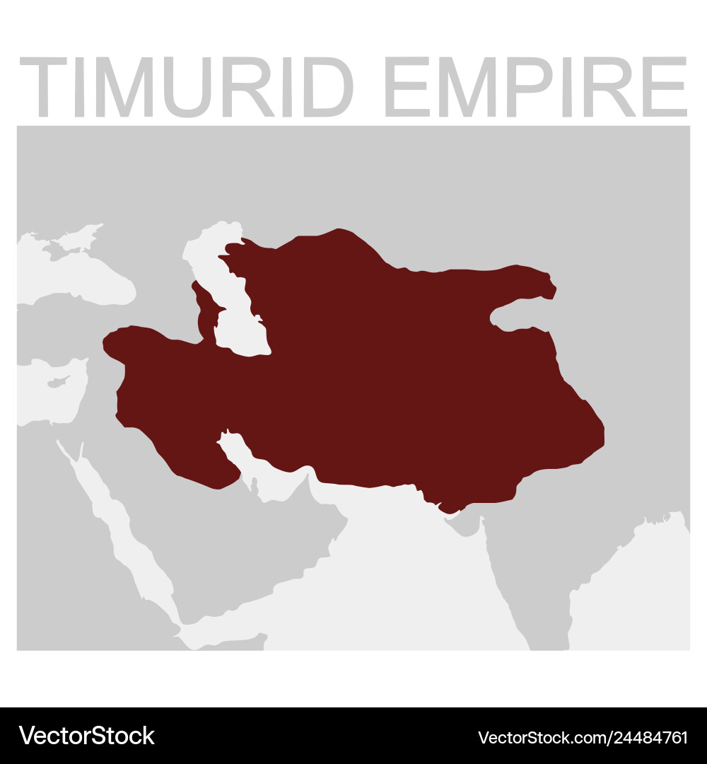 Karte des timurid empire Lizenzfreies Vektorbild