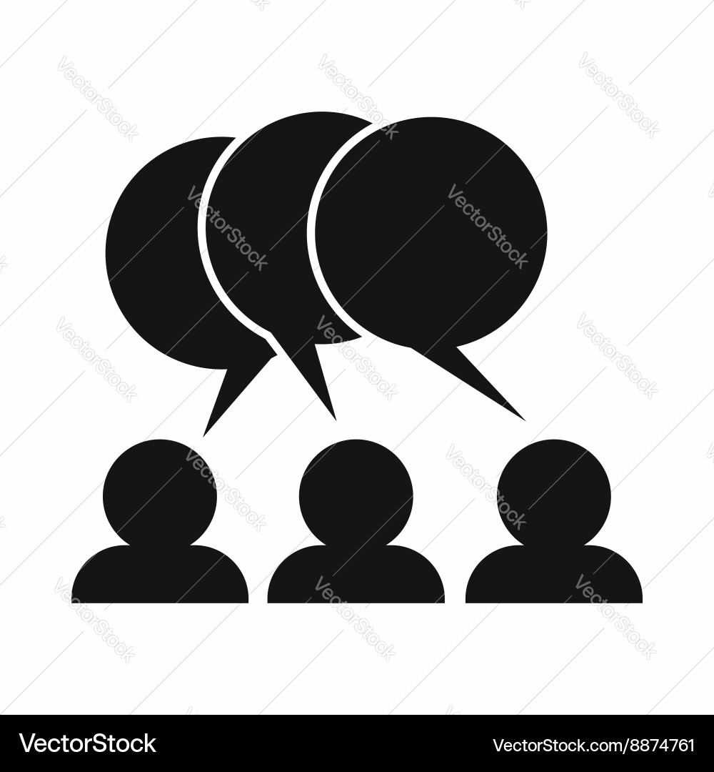 People with dialog speech bubbles icon Royalty Free Vector