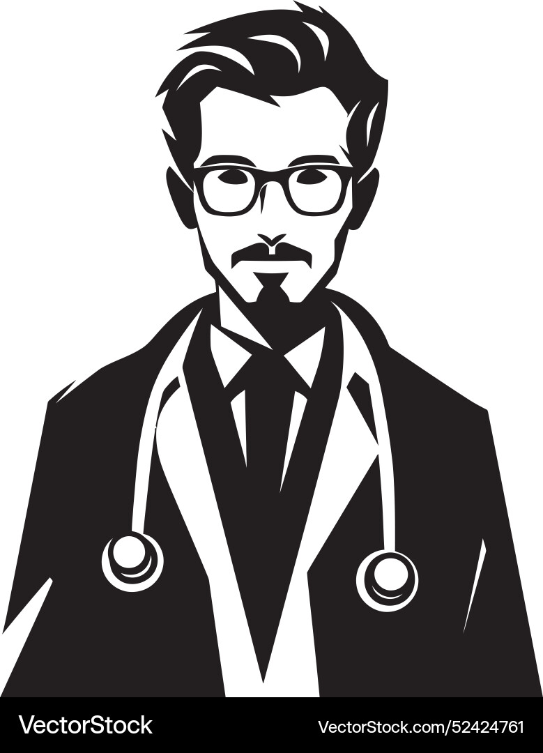 Sketching the doctors role depictionsthe palette Vector Image