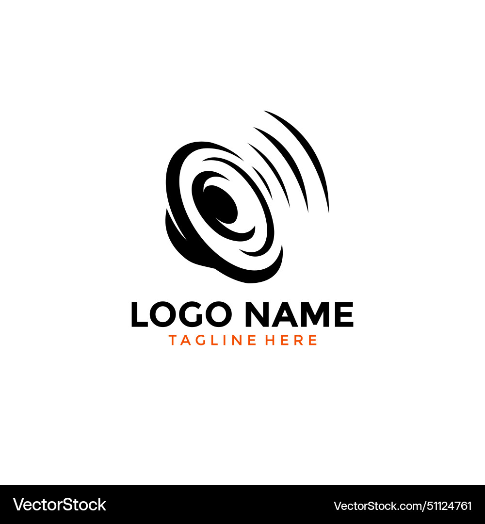 Speaker logo design template 3 Royalty Free Vector Image