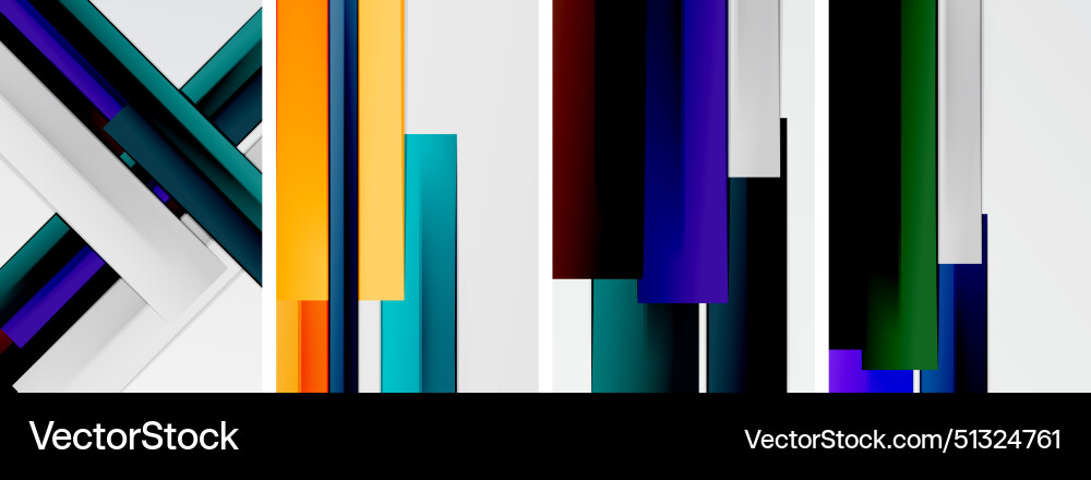 Stripes and lines poster abstract backgrounds Vector Image