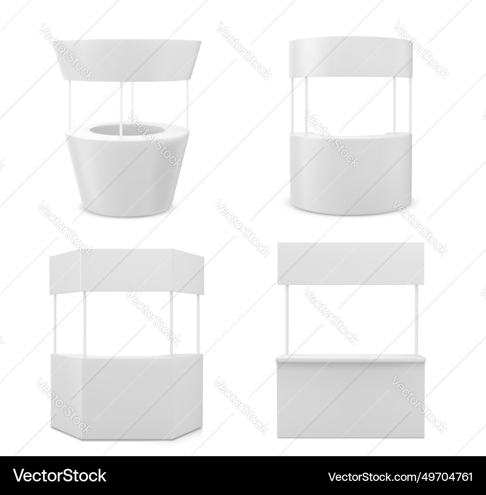 Werbung und Promo Stand Lizenzfreies Vektorbild