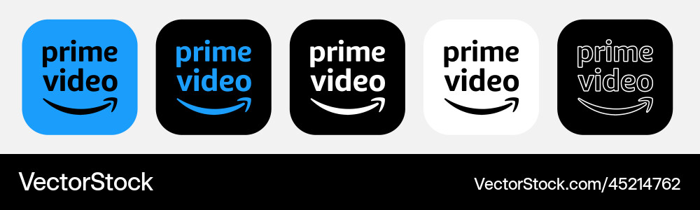 Amazon Prime Video App Icon Royalty Free Vector Image