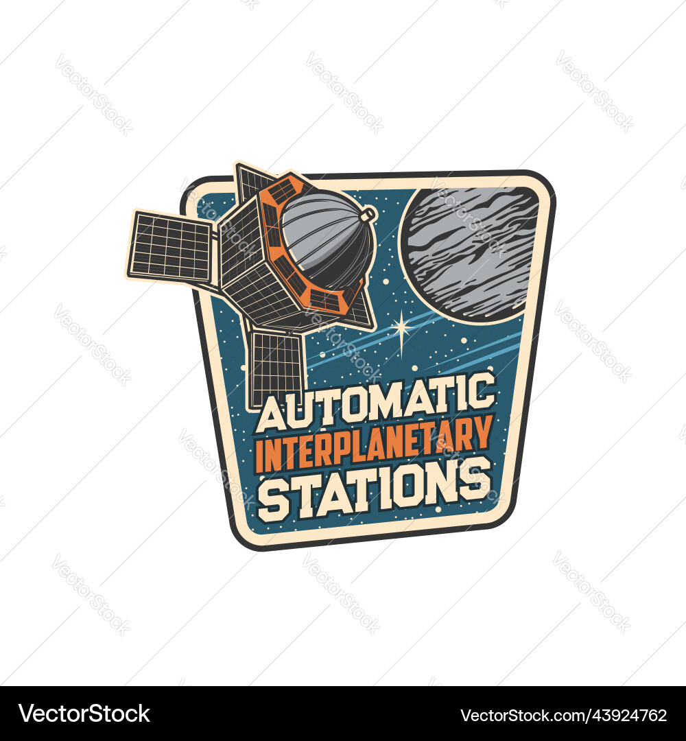 Automatic interplanetary station space planets Vector Image