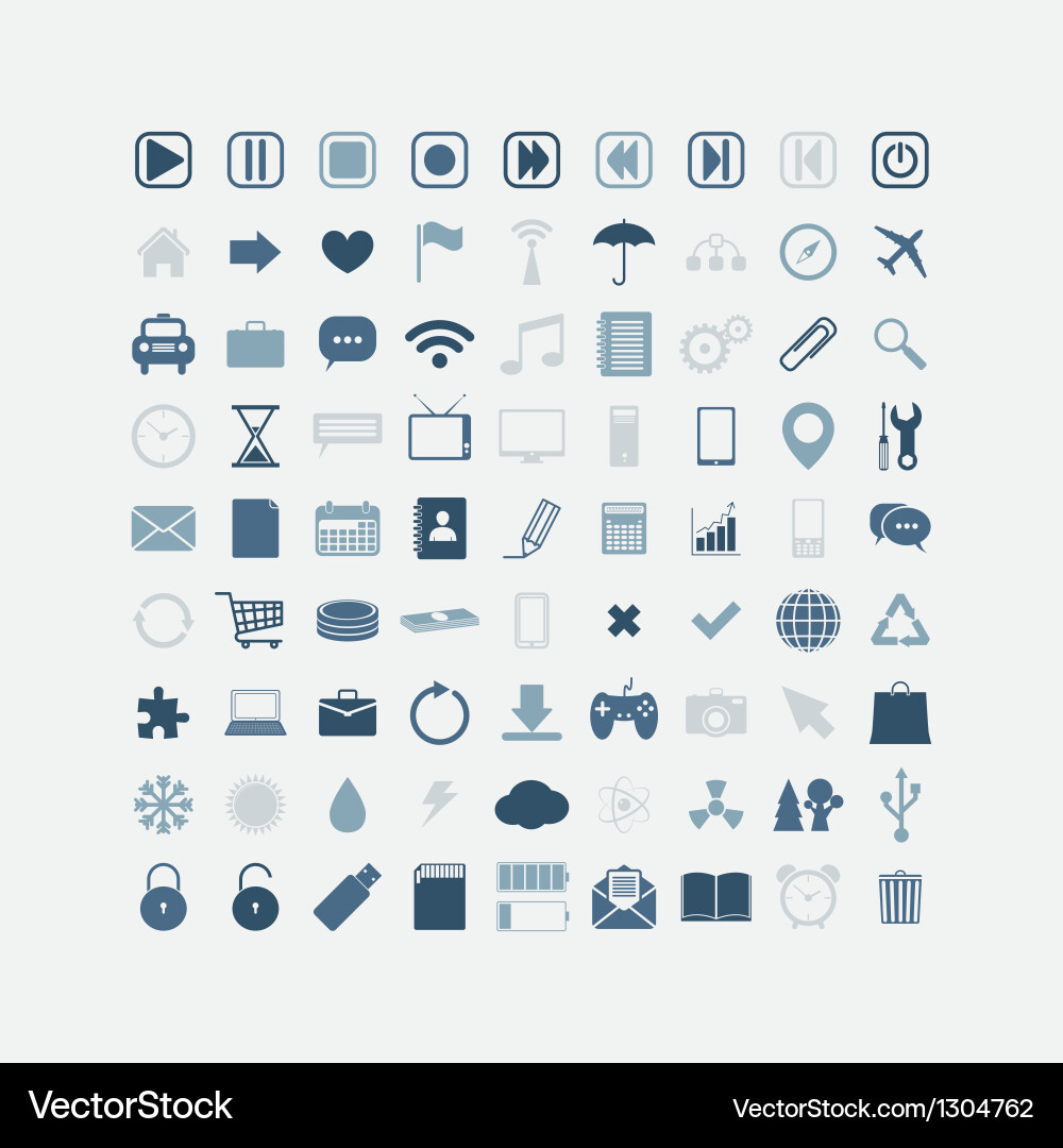 Set of icons Royalty Free Vector Image - VectorStock