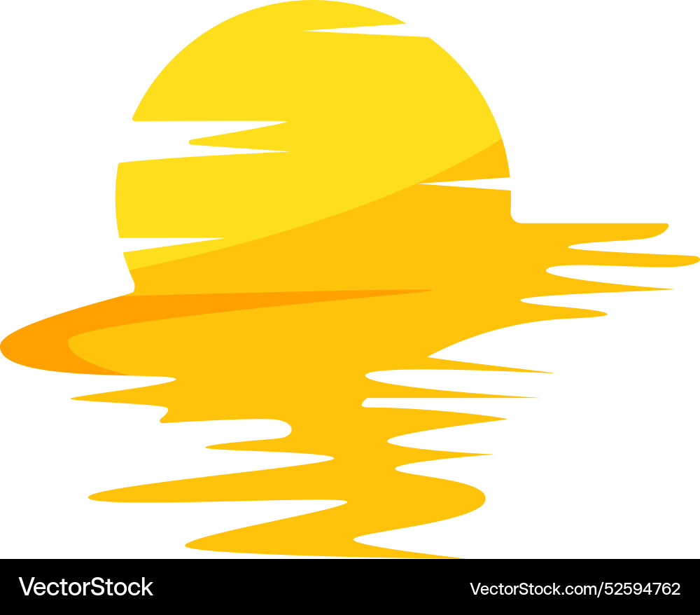 View sunset cartoon Royalty Free Vector Image - VectorStock