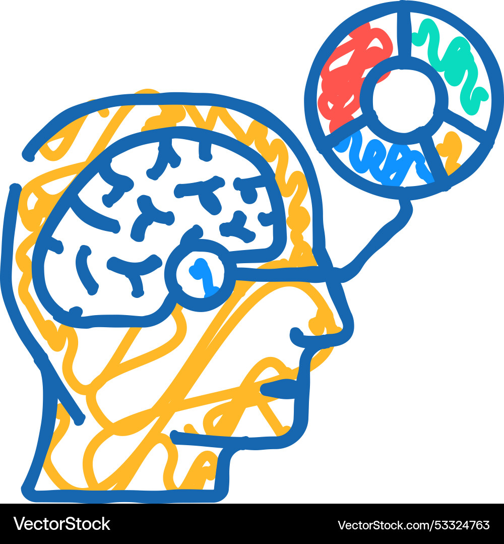 Cognitive skills neuroscience neurology icon Vector Image