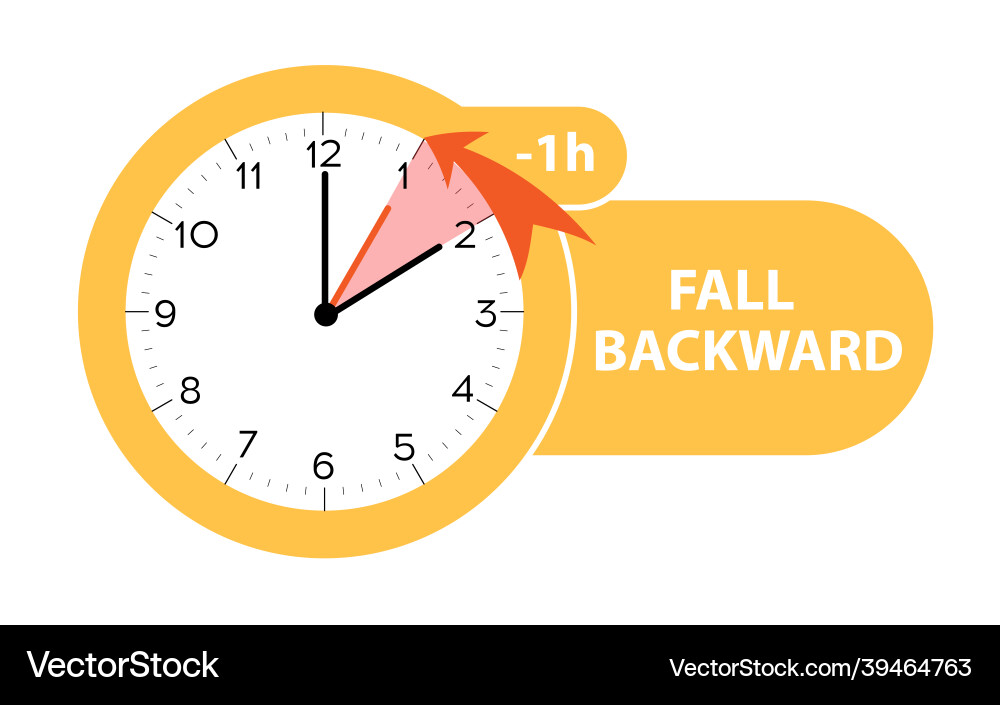 Fall Back: Daylight Saving Ends Royalty Free Vector Image