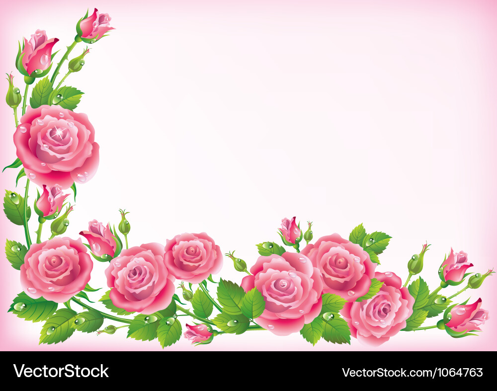 Frame of roses Royalty Free Vector Image - VectorStock