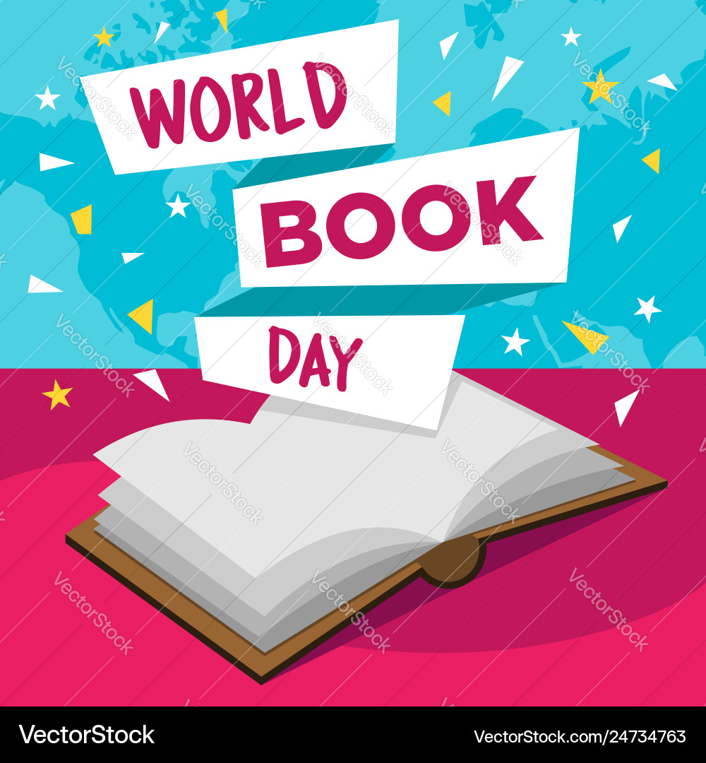 Happy world book day Royalty Free Vector Image
