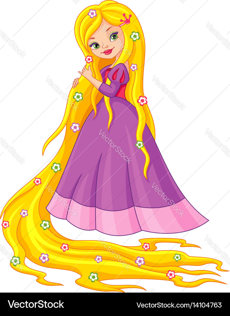 Rapunzel Princess Royalty Free Vector Image - VectorStock