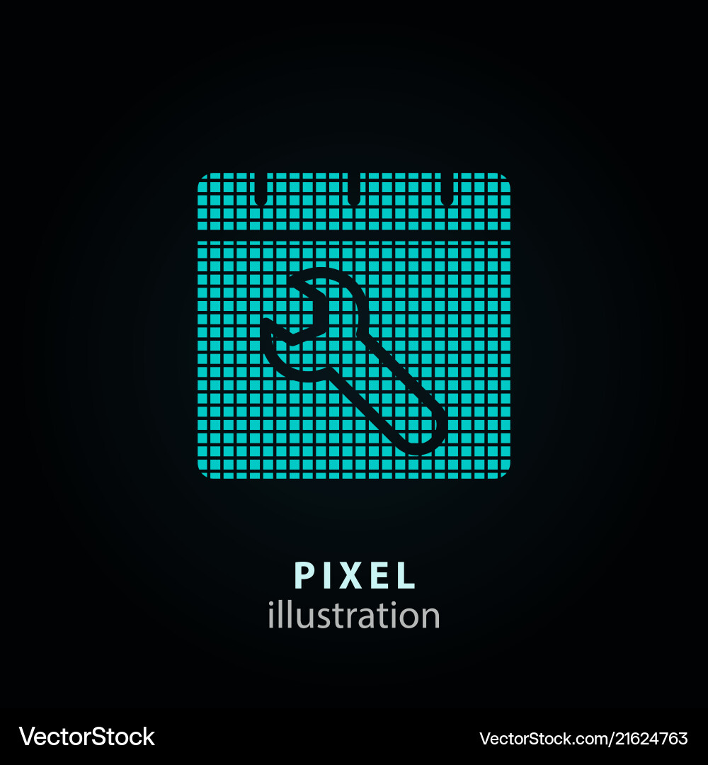 Settings - pixel icon Royalty Free Vector Image