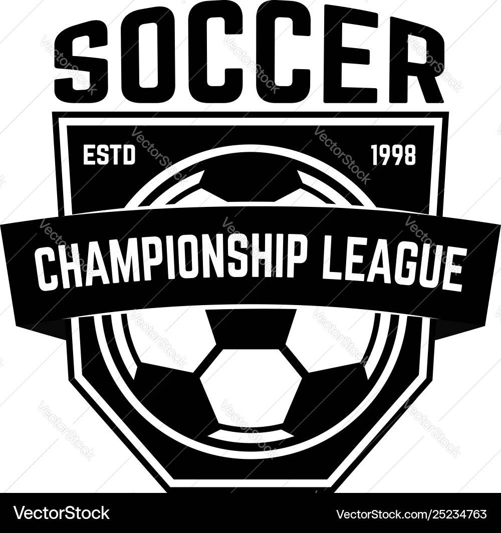 Soccer club emblem design element for logo label Vector Image