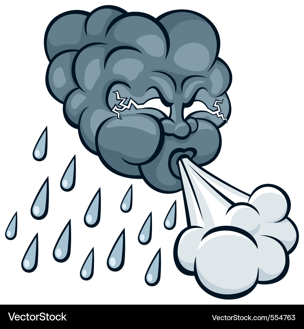 Rainstorm Cartoon Funny Cartoon Rainstorm Storm Vector Images (over