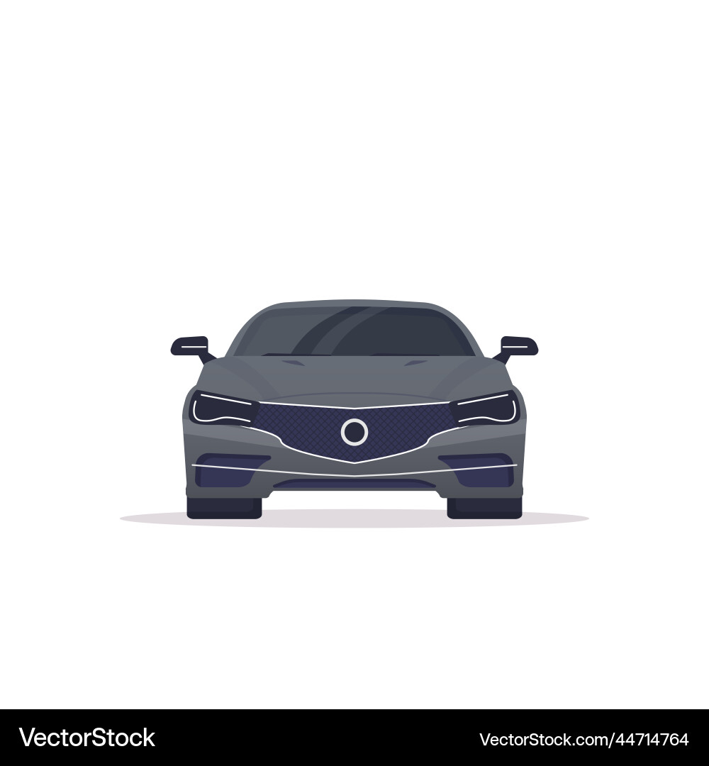Front view luxury sedan Royalty Free Vector Image