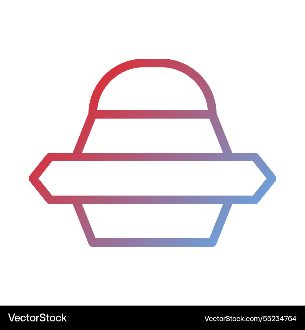 Gradient ufo icon graphic line art minimal space Vector Image