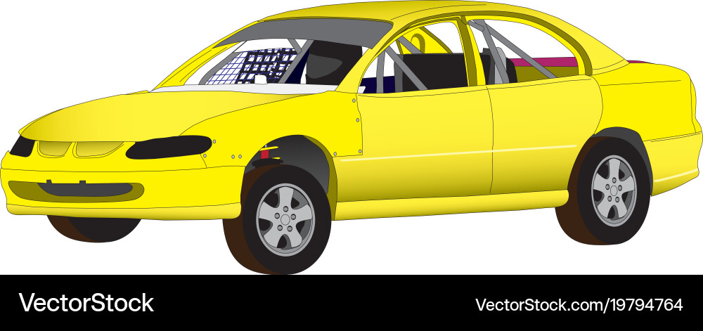 Street stock speedway car Royalty Free Vector Image