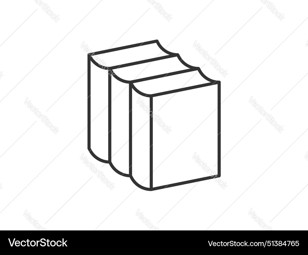 A library theme icon with books arranged Vector Image