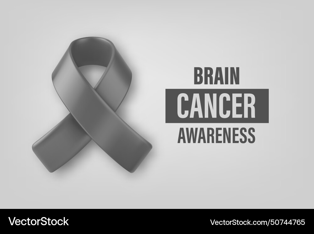 Brain cancer awareness campaign 3d Royalty Free Vector Image