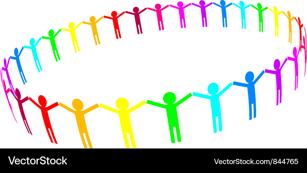 Circle of people big icon Royalty Free Vector Image