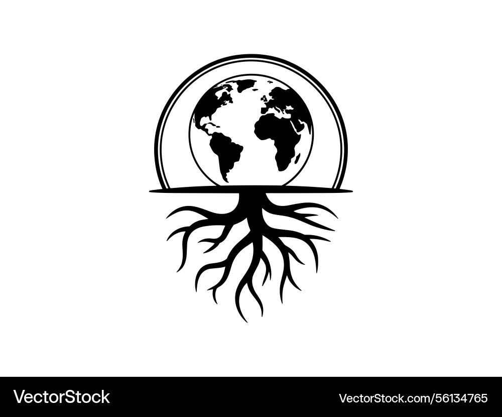 Earth circle silhouette icons Royalty Free Vector Image