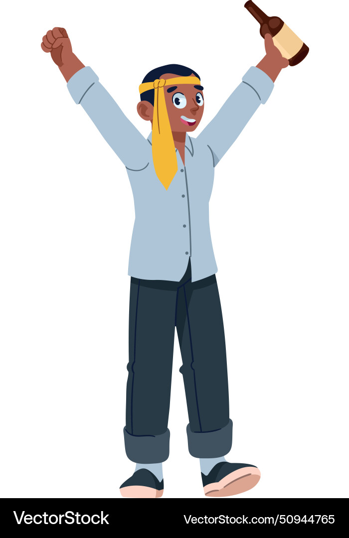 Stag party celebrating man Royalty Free Vector Image