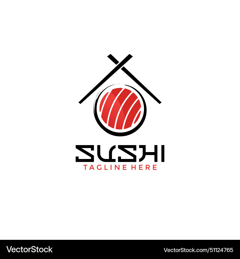 Sushi logo design template 4 Royalty Free Vector Image