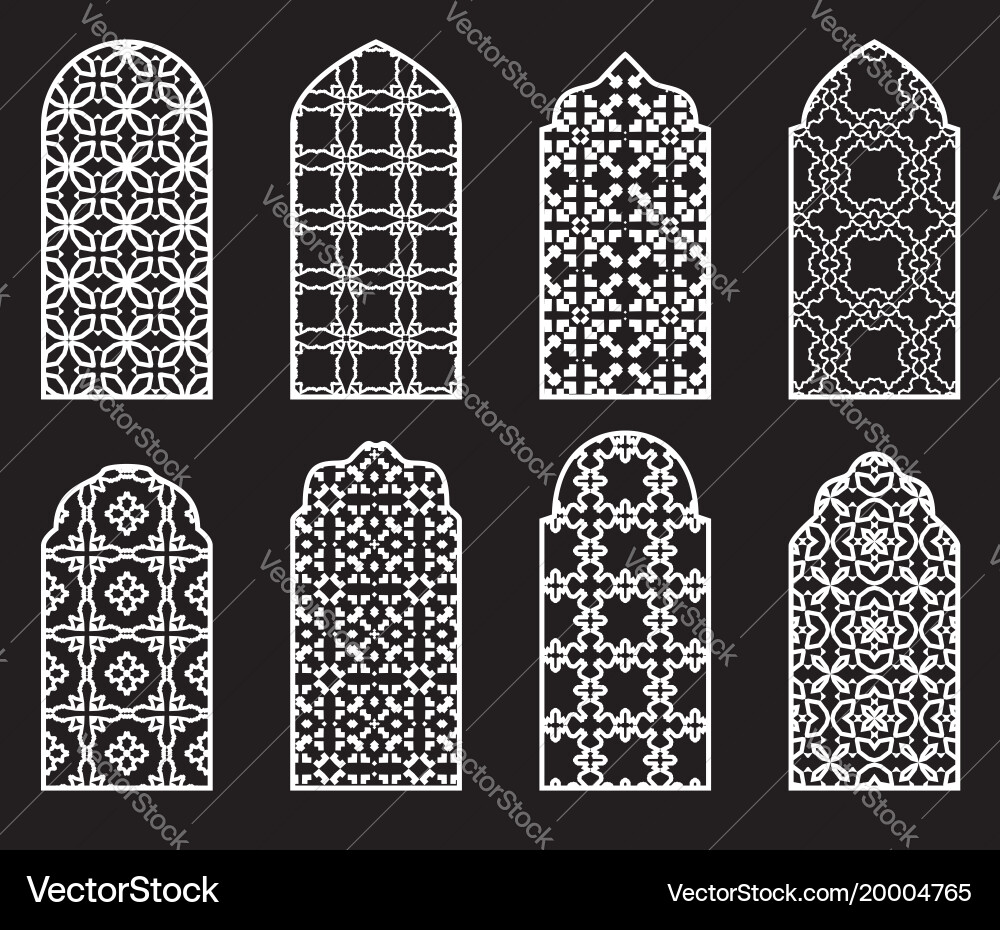 Traditional arabic window Royalty Free Vector Image