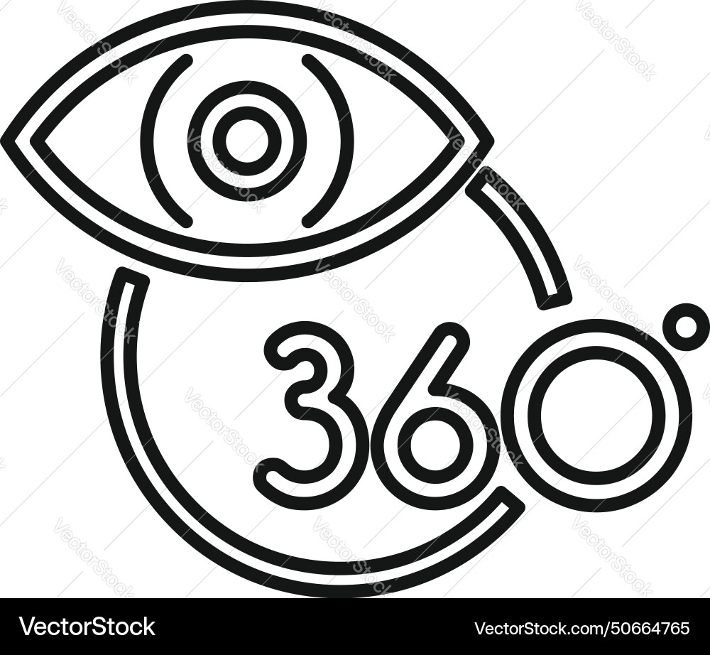 Video arrow app icon outline virtual tour Vector Image