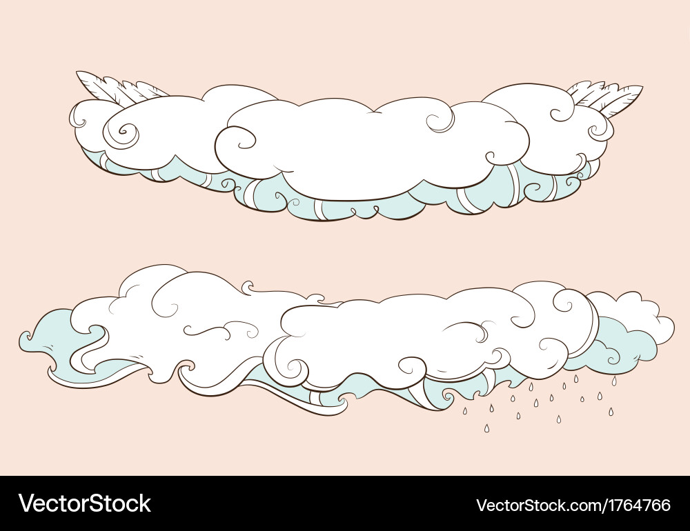 Abstract clouds design element Royalty Free Vector Image
