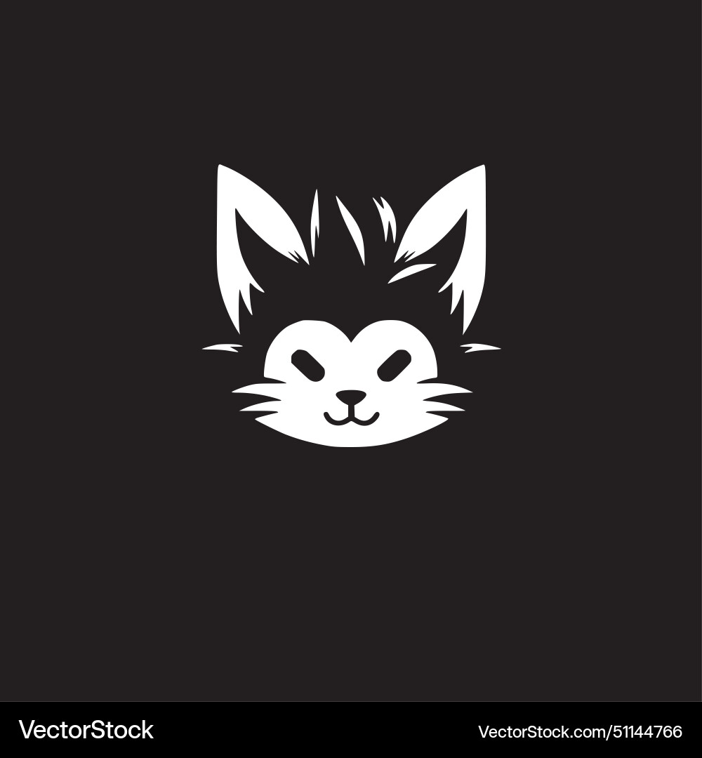 Cat - black and white isolated icon Royalty Free Vector
