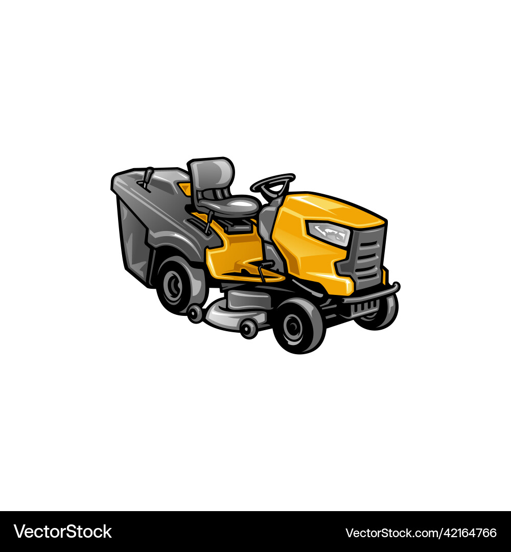 Riding lawn mower Royalty Free Vector Image - VectorStock