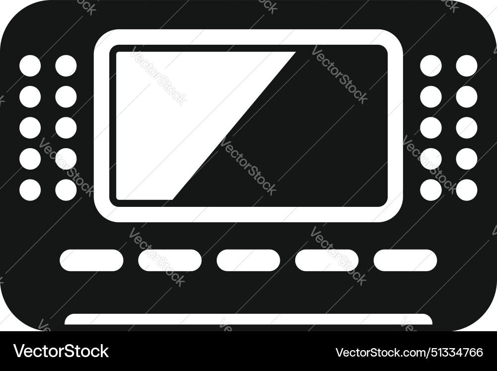 Vintage handheld gaming console icon Royalty Free Vector