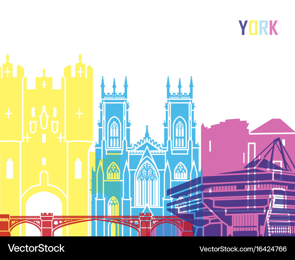 York skyline pop Royalty Free Vector Image - VectorStock
