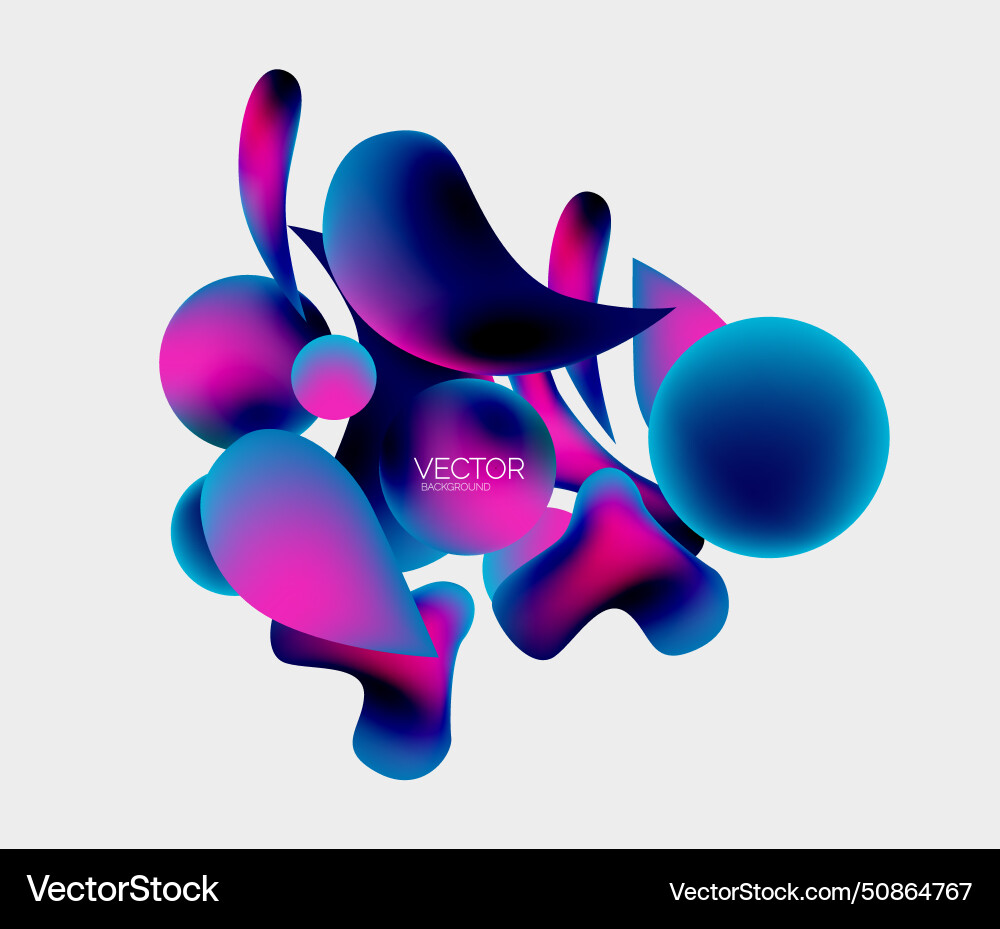 Abstract liquid bubble background Royalty Free Vector Image