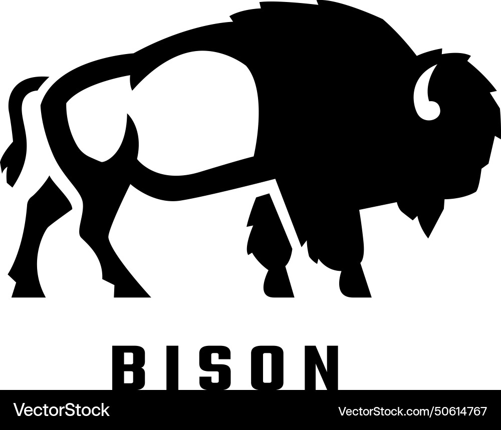 American bison logo Royalty Free Vector Image - VectorStock