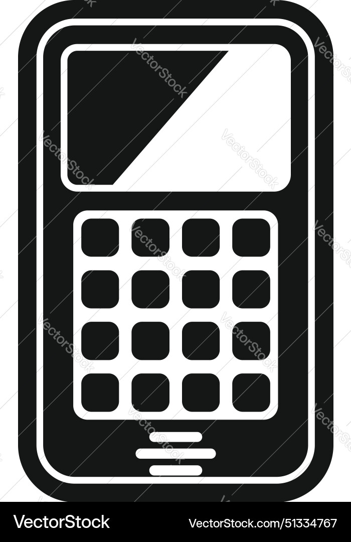 Black and white of a classic mobile Royalty Free Vector
