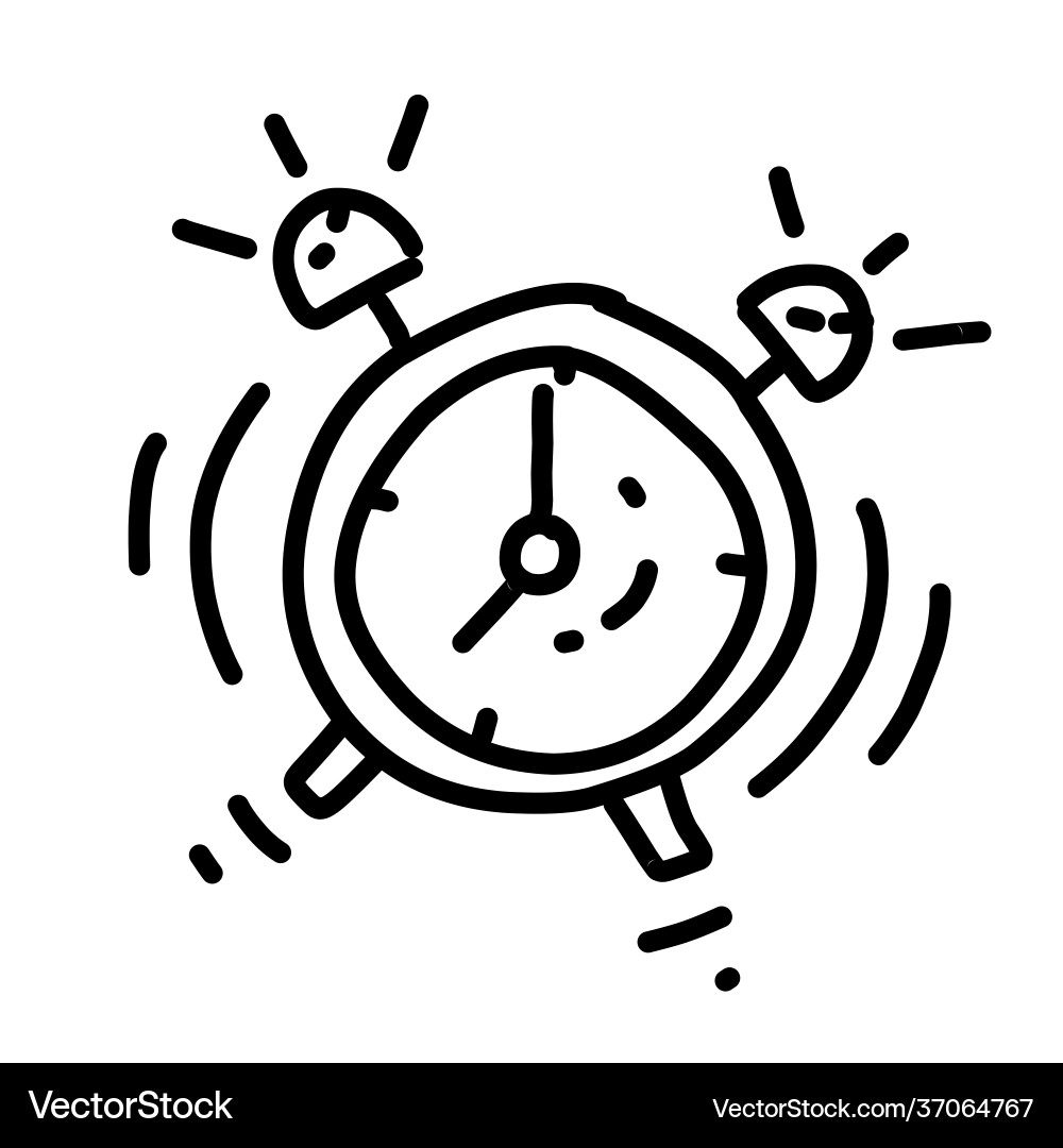 Business time hand drawn icon design outline Vector Image