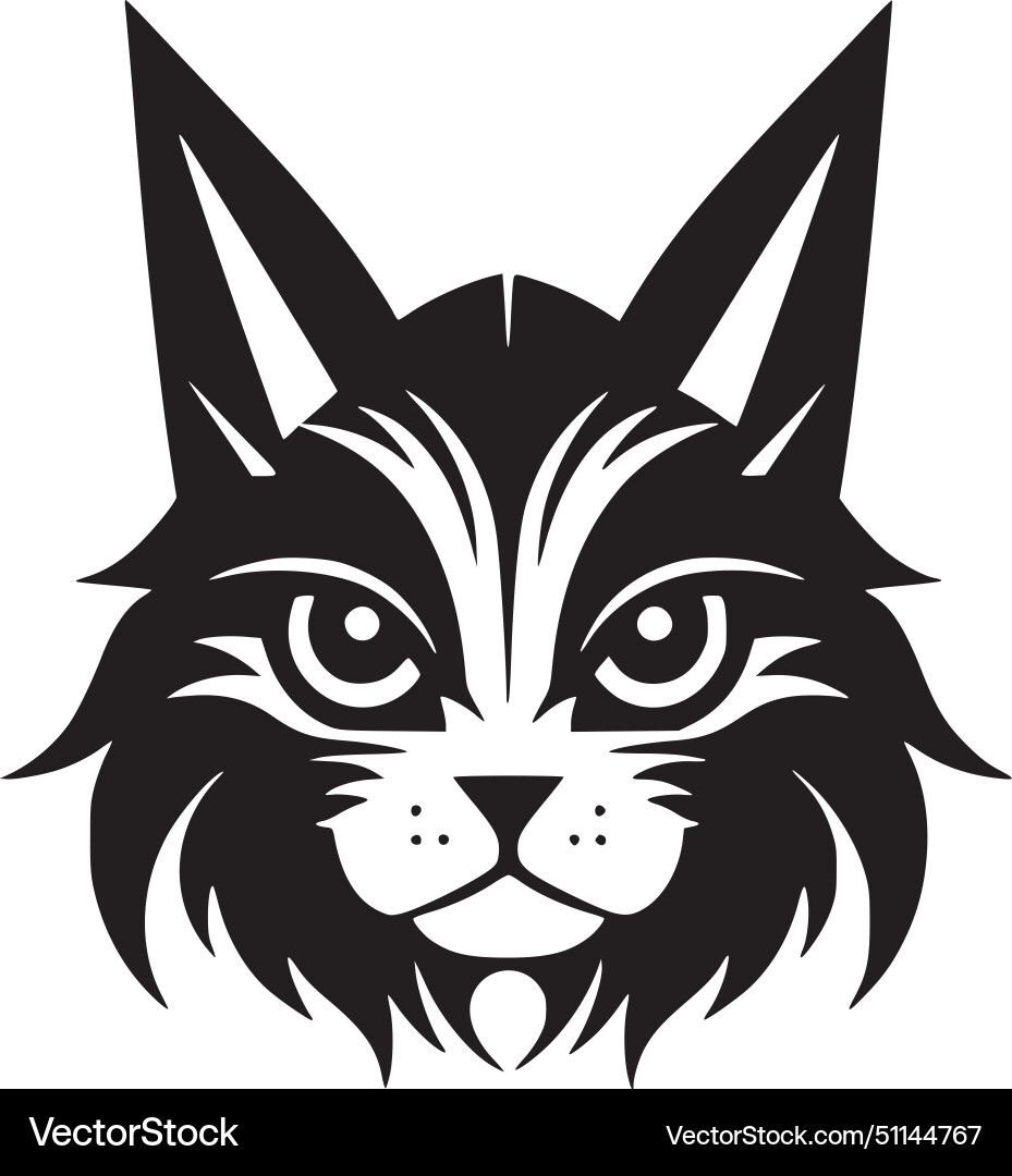 Cat - black and white Royalty Free Vector Image