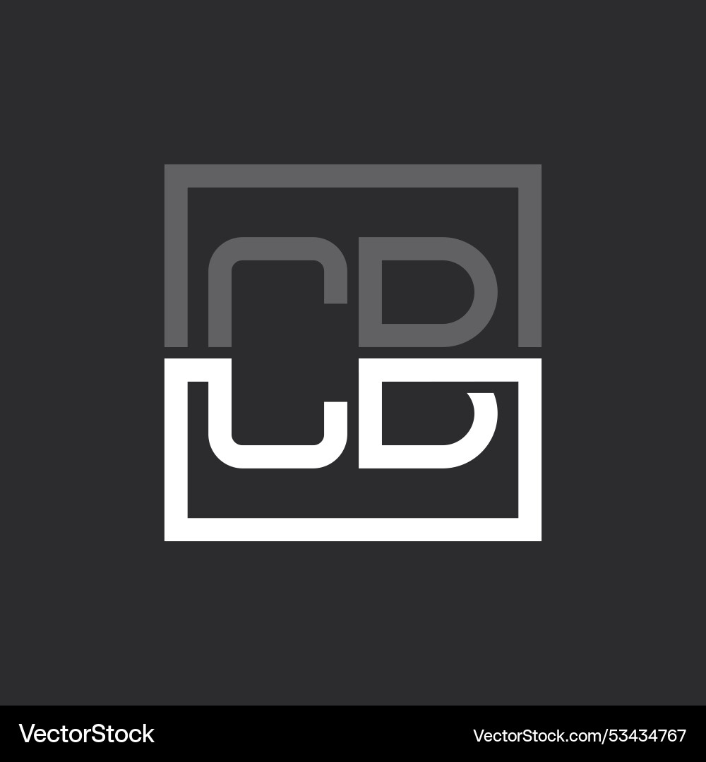 Creative modern minimalist cb letter logo design Vector Image
