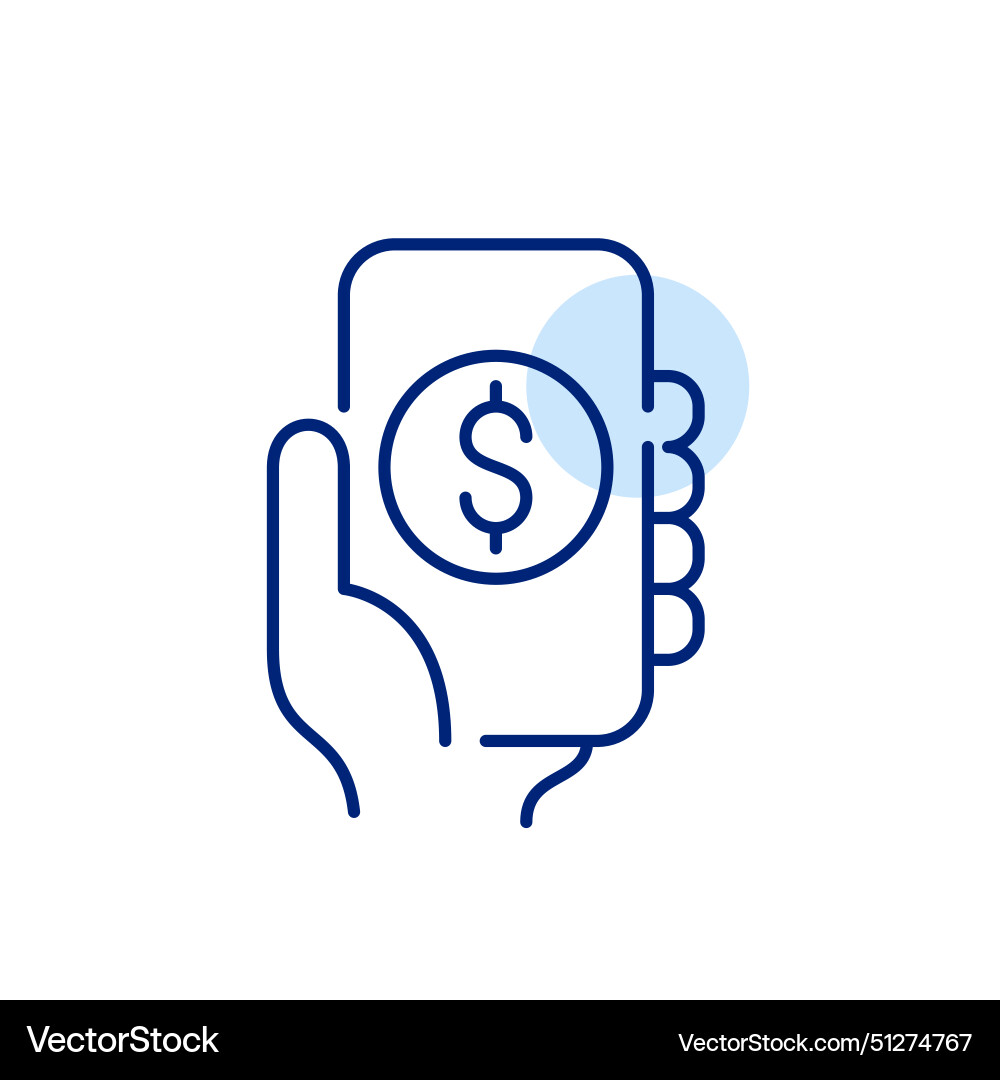 Financial and online banking hand Royalty Free Vector Image