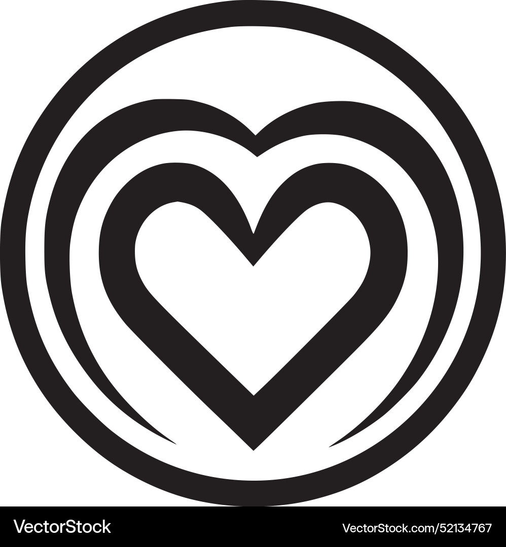 Heart - minimalist and simple silhouette Vector Image
