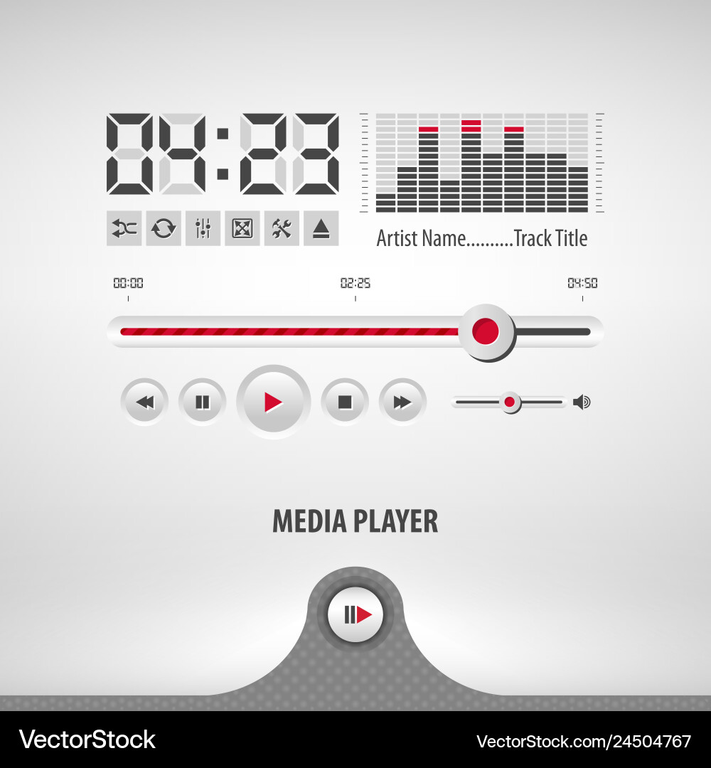 Media player Royalty Free Vector Image - VectorStock
